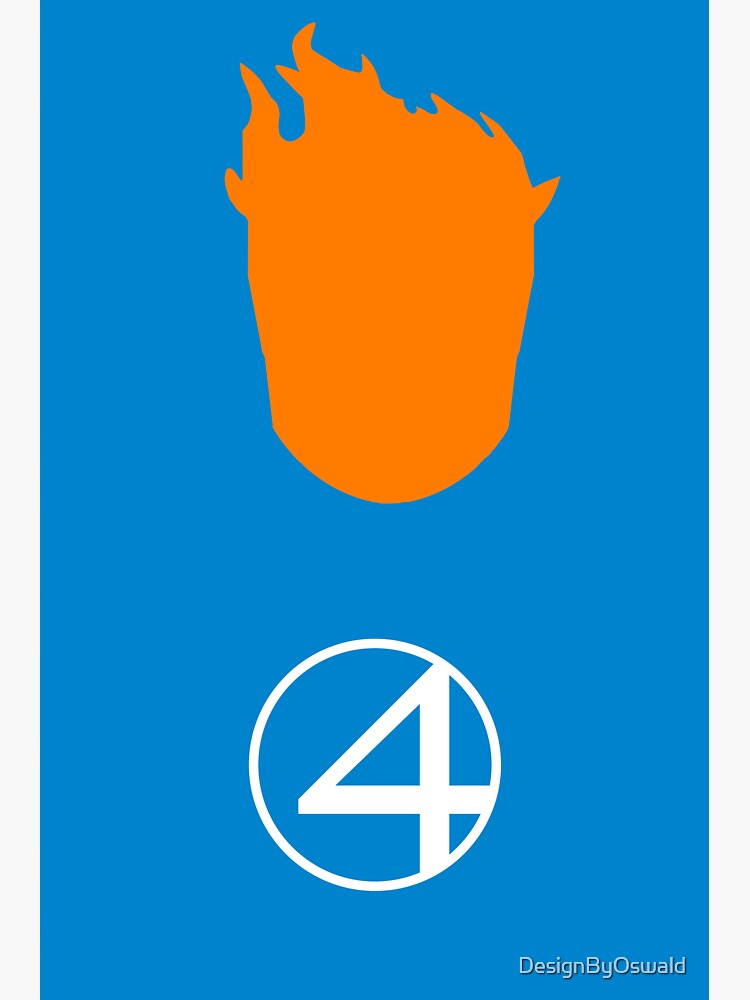 "Fantastic Four (Torch) Minimalist" Sticker for Sale by DesignByOswald ...