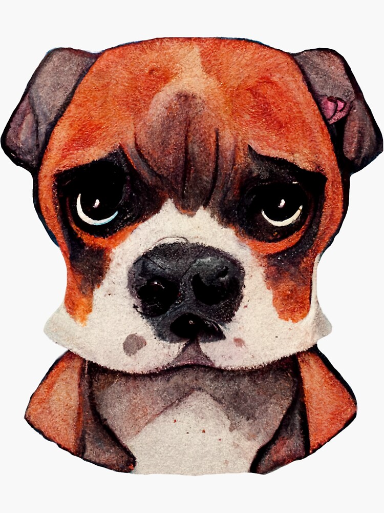 "Sorry cute Boxer dog" Sticker for Sale by CutePlanetEarth | Redbubble