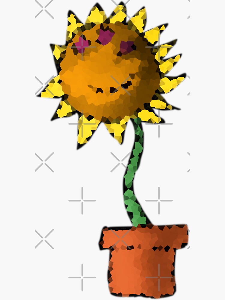 "Pixel sunflower art " Sticker for Sale by Coffeemerc117 | Redbubble