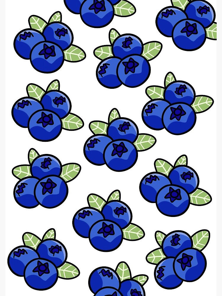 "cute blue berry pattern " Poster for Sale by Kagui | Redbubble