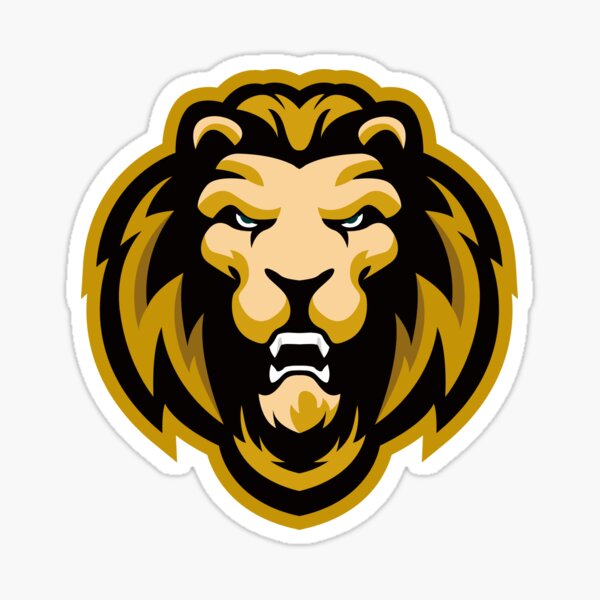 "Cool Lion Face" Sticker for Sale by PureArtPrints | Redbubble