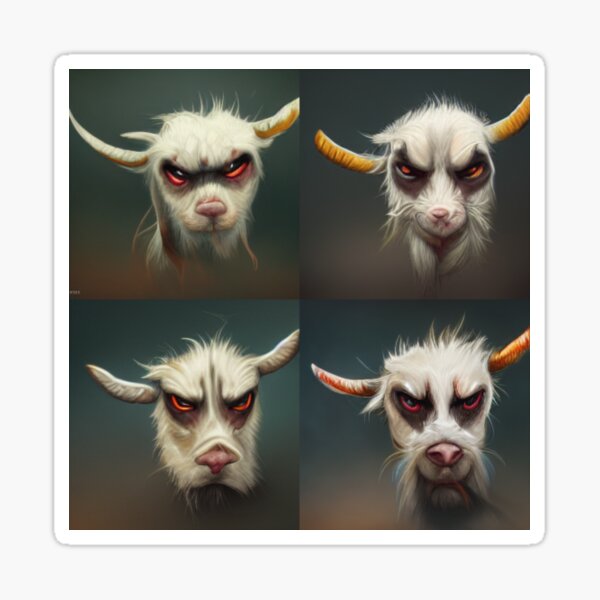 " The goat angry" Sticker for Sale by Roblea | Redbubble