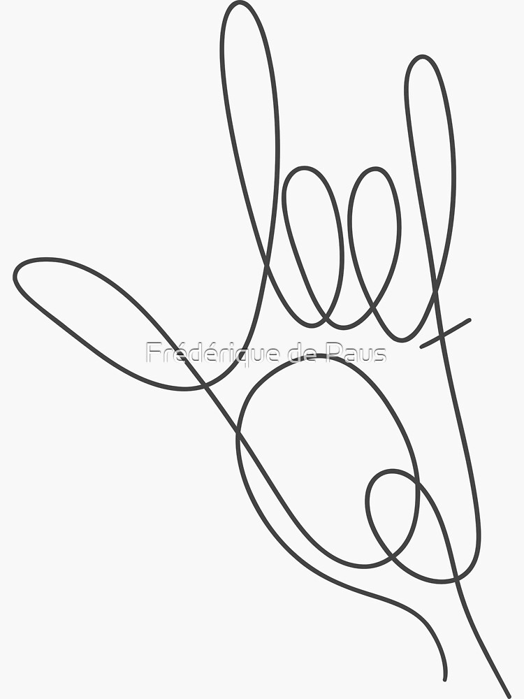 ""Leef" | Live & Love | Line Drawing | White" Sticker for Sale by ...