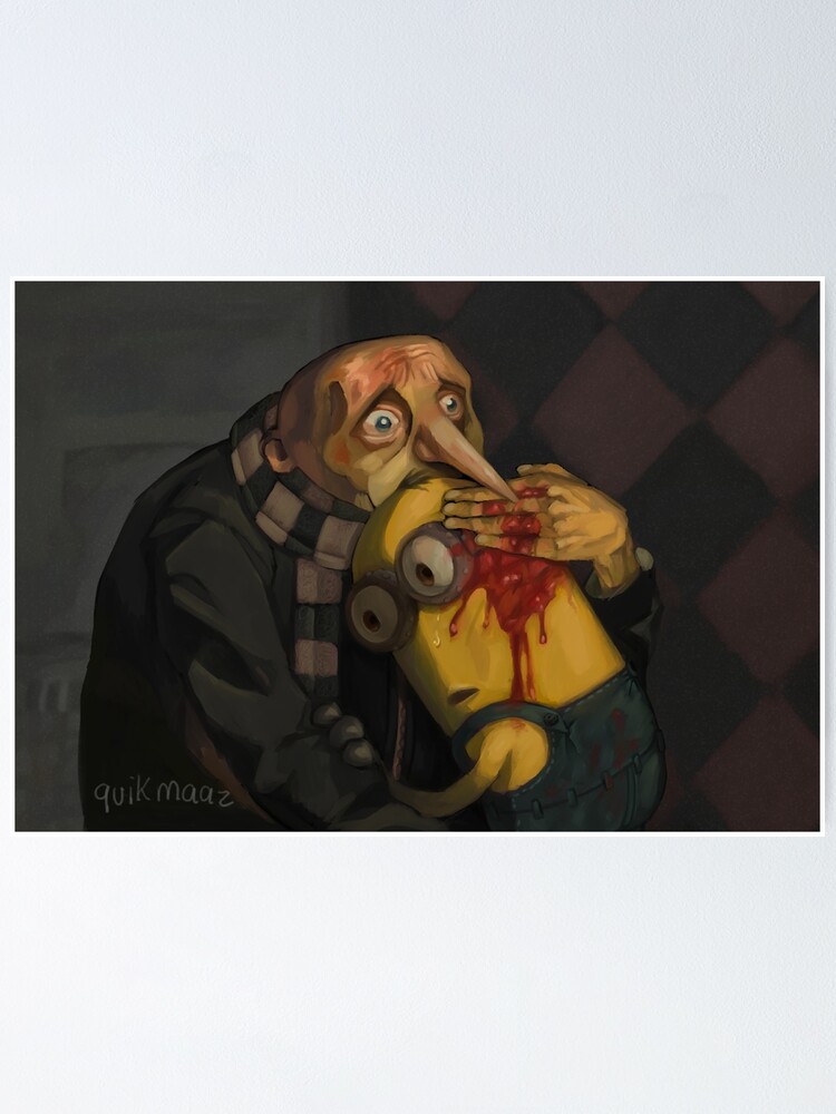 "Gru the despicable and his minion" Poster by QUIKMAAZ | Redbubble