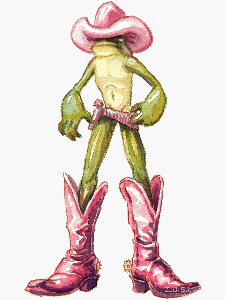"cowboy frog" Sticker for Sale by zstith | Redbubble