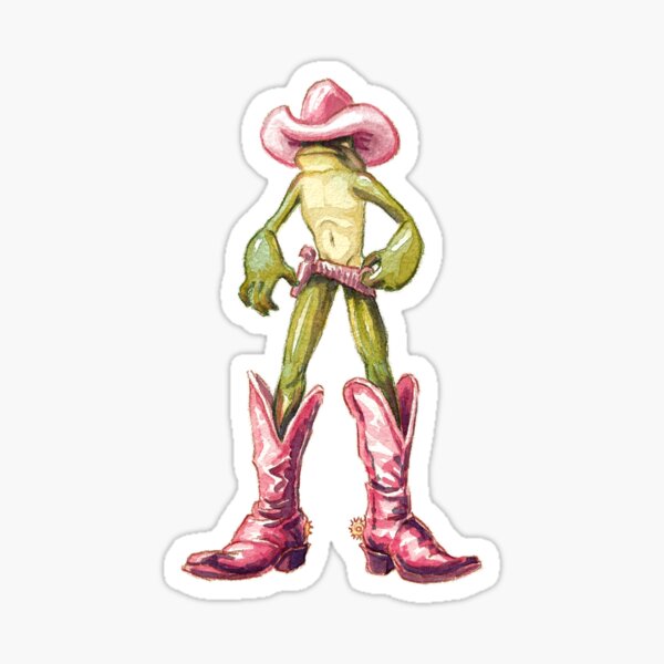 "cowboy frog" Sticker for Sale by zstith | Redbubble
