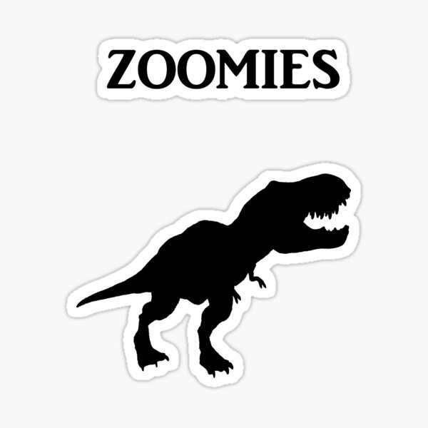 "Zoomies - T-Rex Dinosaur" Sticker for Sale by Captain-Met | Redbubble