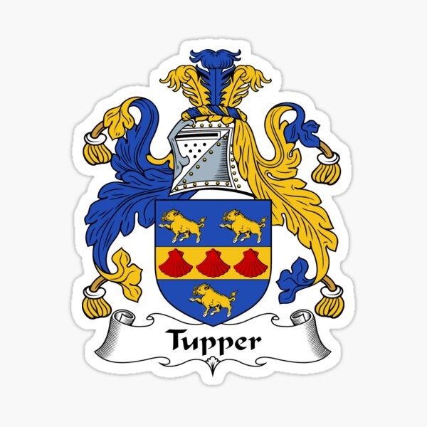"Tupper" Sticker for Sale by HaroldHeraldry | Redbubble