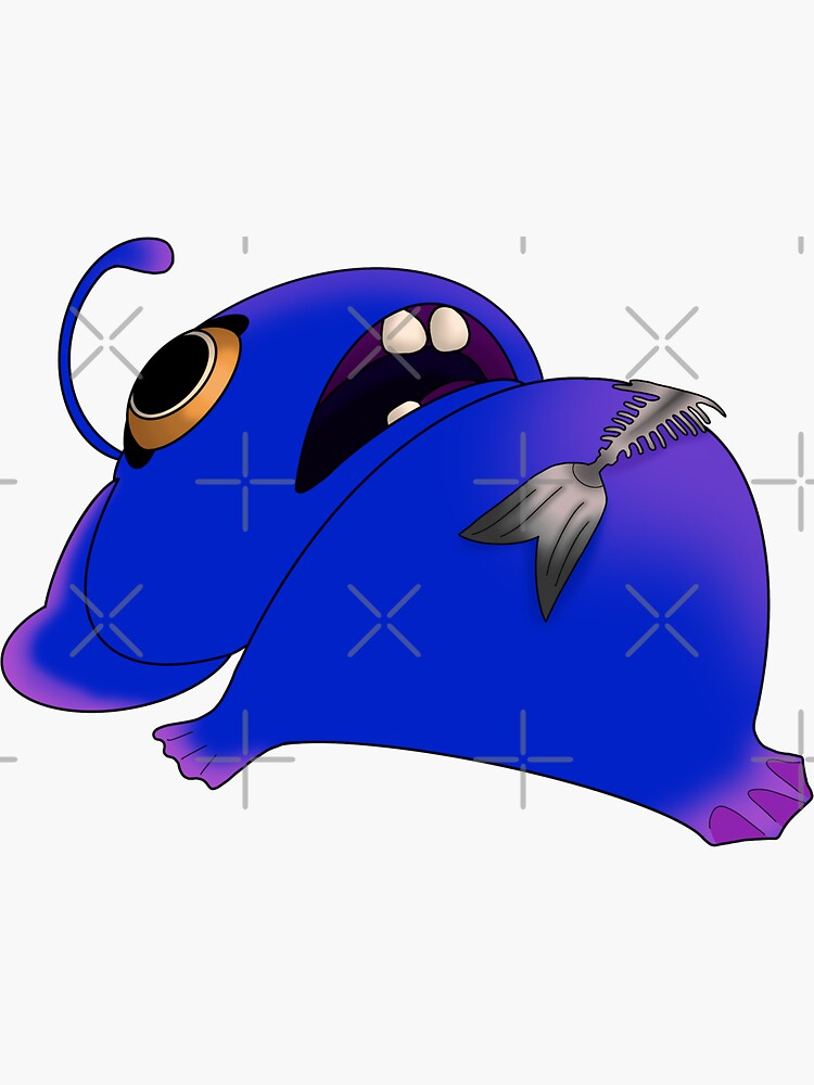 "Sea Beast Blue" Sticker for Sale by Violets-Designs | Redbubble