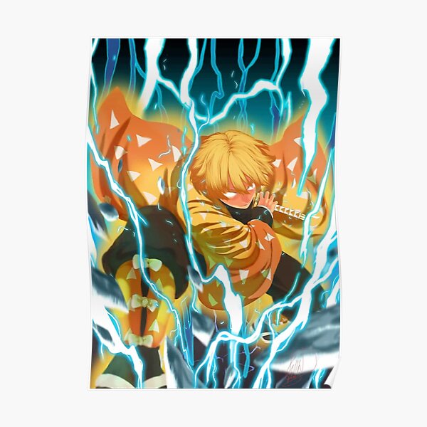"Zenitsu - Demon Slayer Unisex" Poster for Sale by Koutoubia | Redbubble