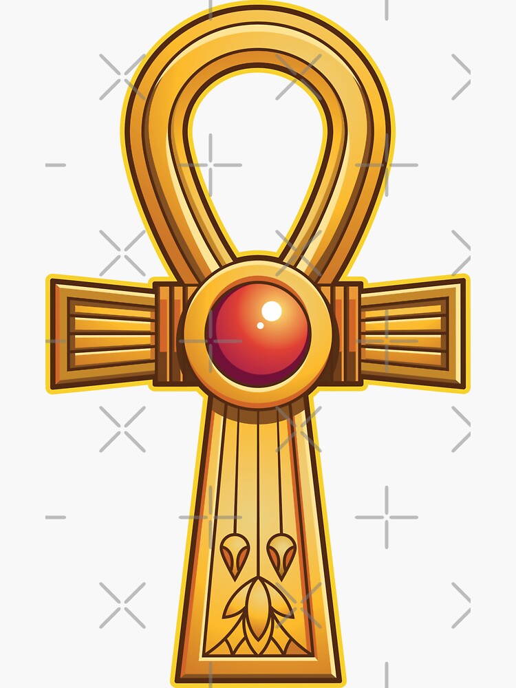 "Egyptian Ankh Amulet" Sticker for Sale by AllenDavisArt | Redbubble
