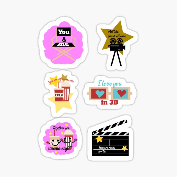 "Cheerful cinema sticker Pack - Lovely cinema sticker Pack" Sticker for ...