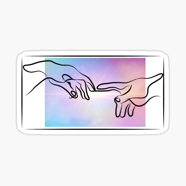 "The Creation of Adam - Michelangelo" Sticker for Sale by ...