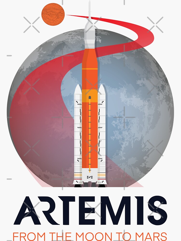 "Artemis Space Program Fan Art" Sticker for Sale by blackdogshop ...