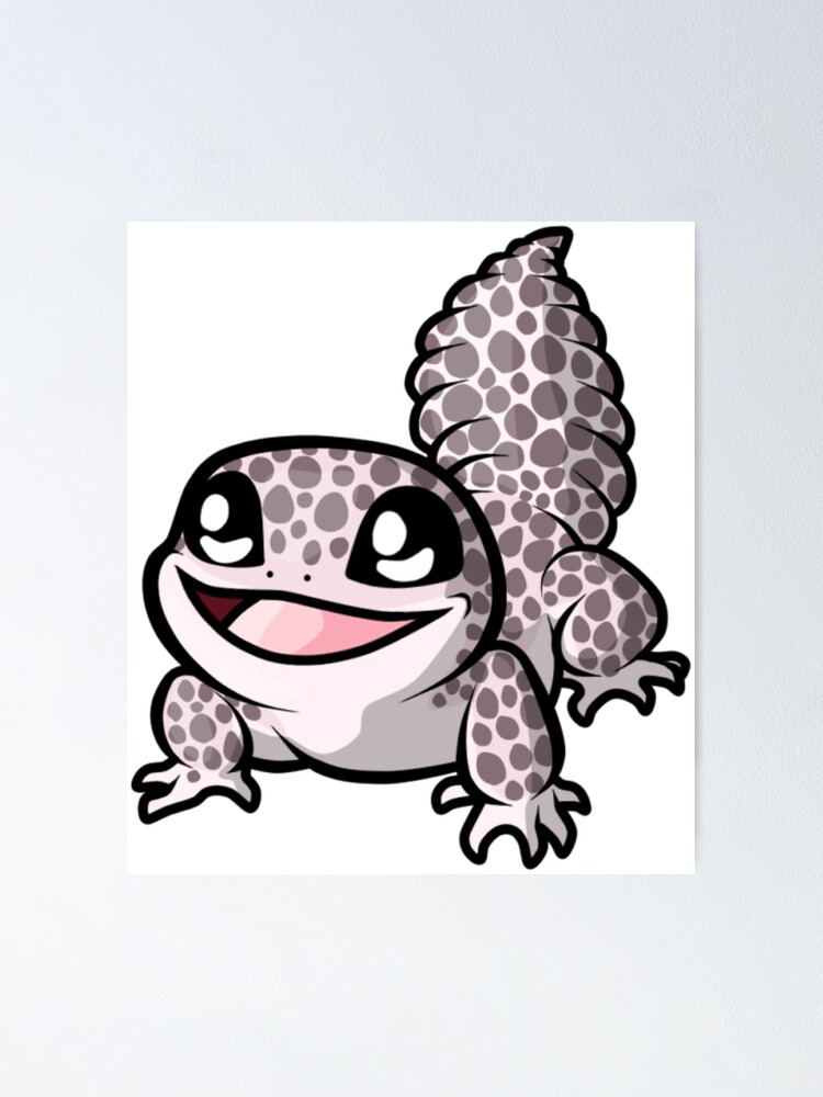 "Chibi Mack Snow Leopard Gecko Design" Poster for Sale by AMackInCheese ...