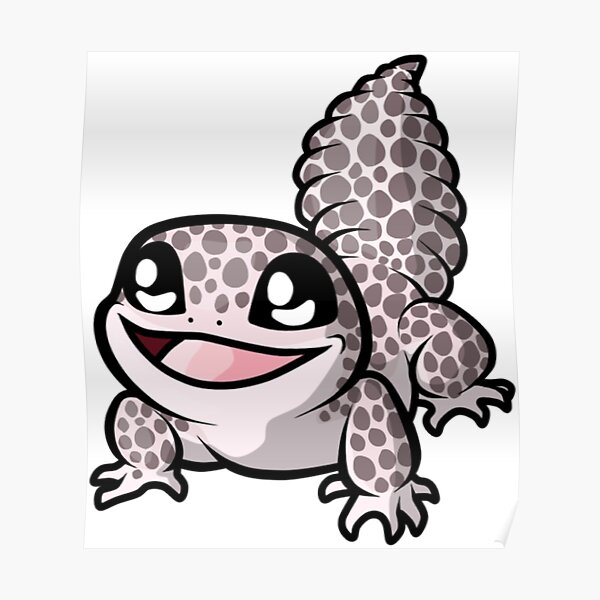 "Chibi Mack Snow Leopard Gecko Design" Poster for Sale by AMackInCheese ...