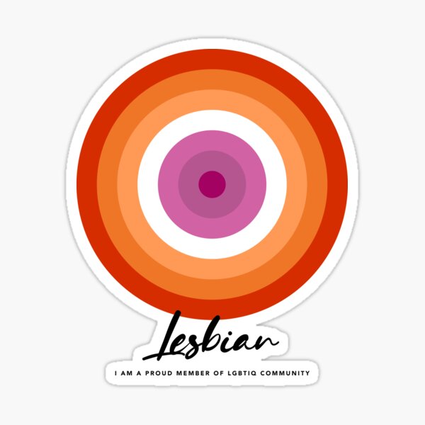 "Lesbian - I am a proud member of the LGBTIQ community" Sticker for ...