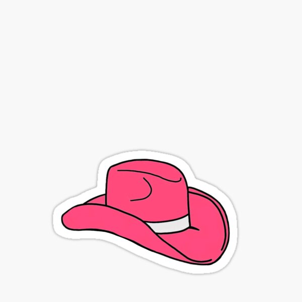 "Preppy cowgirl hat" Sticker for Sale by calalil | Redbubble