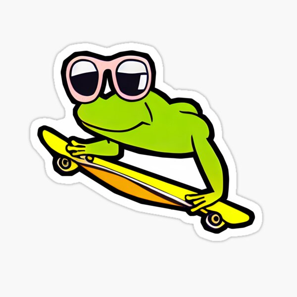 "Radical Frog" Sticker for Sale by Blapu | Redbubble