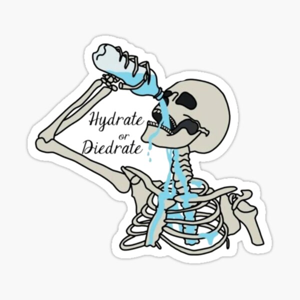 "Hydrate or Diedrate Skeleton " Sticker for Sale by BeatrixJocelyn ...