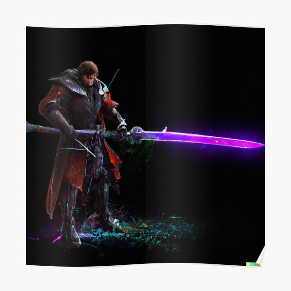 "Epic Game Character" Poster for Sale by ai-draw | Redbubble