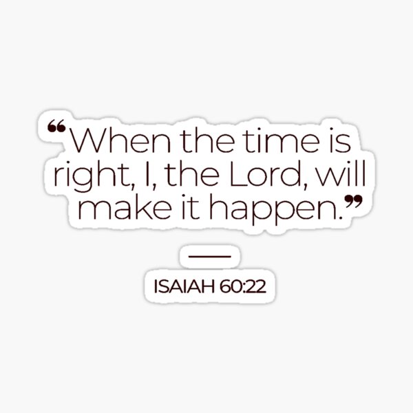 "BIble Verse Isaiah 60:22" Sticker for Sale by TonsPOD | Redbubble