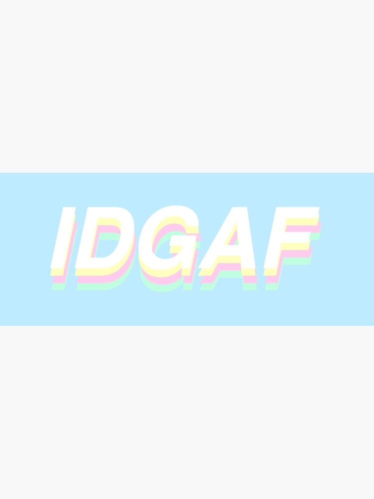 "idgaf pastel aesthetic style quote" Sticker for Sale by kitakubu ...
