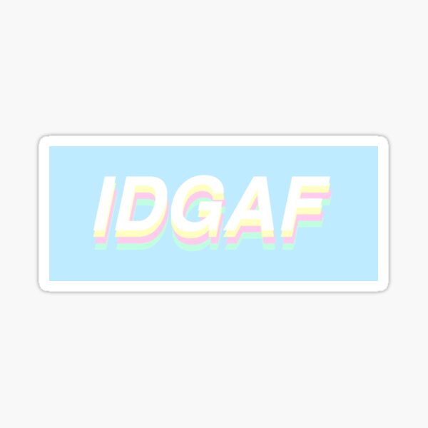 "idgaf pastel aesthetic style quote" Sticker for Sale by kitakubu ...