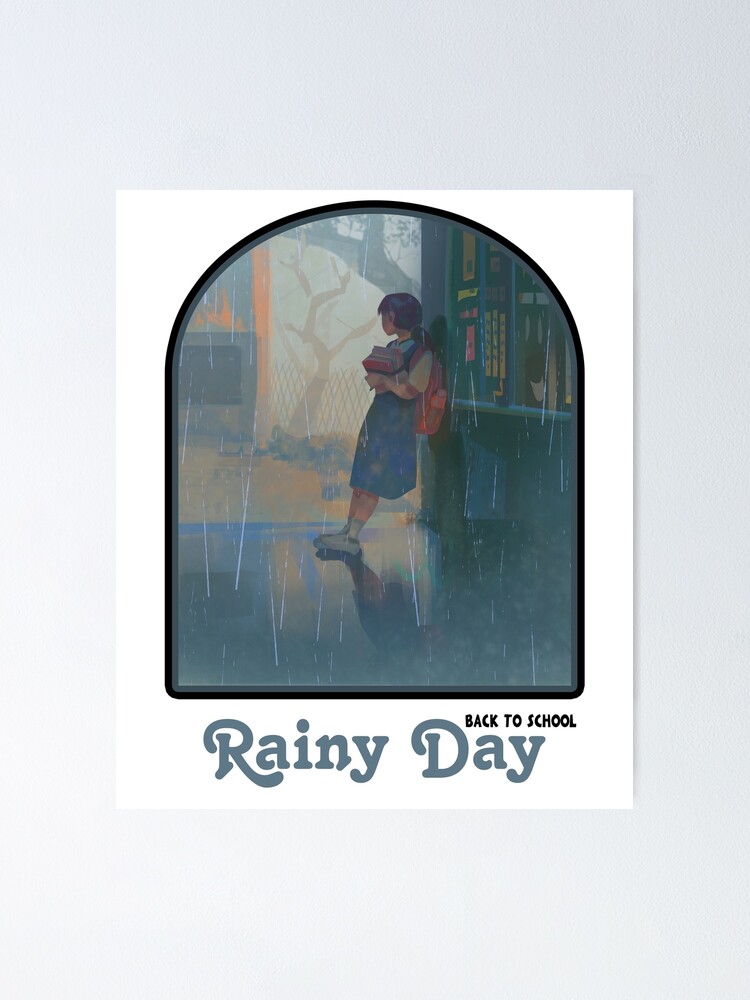 "Back To School - School Time - Back To School Boys - Rainy Day" Poster ...