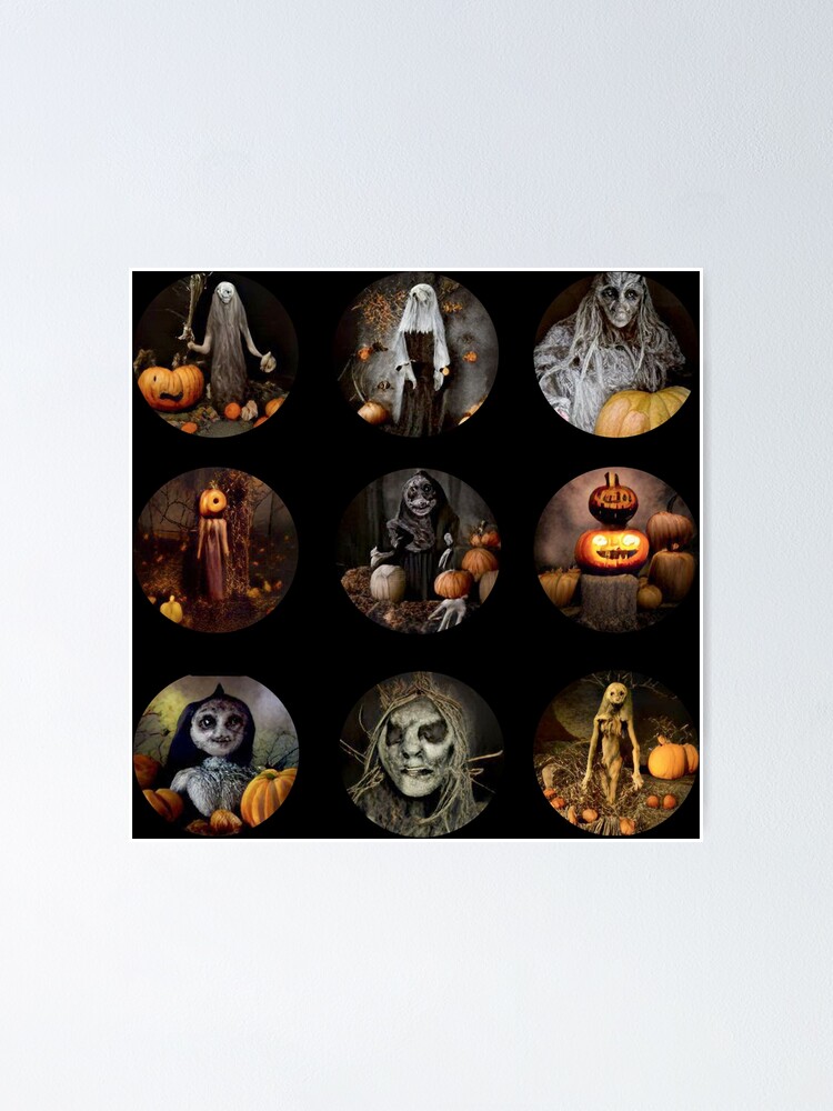 "Ultra Scary Nine Sticker Pack Set Spooky Halloween" Poster for Sale by ...