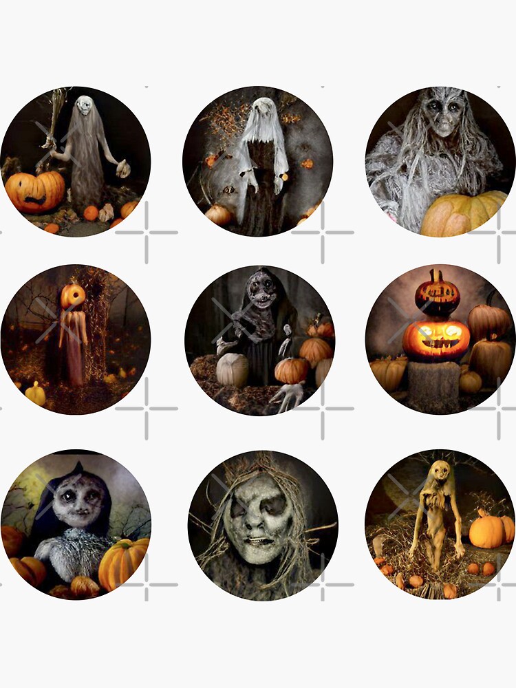 "Ultra Scary Nine Sticker Pack Set Spooky Halloween" Sticker for Sale ...