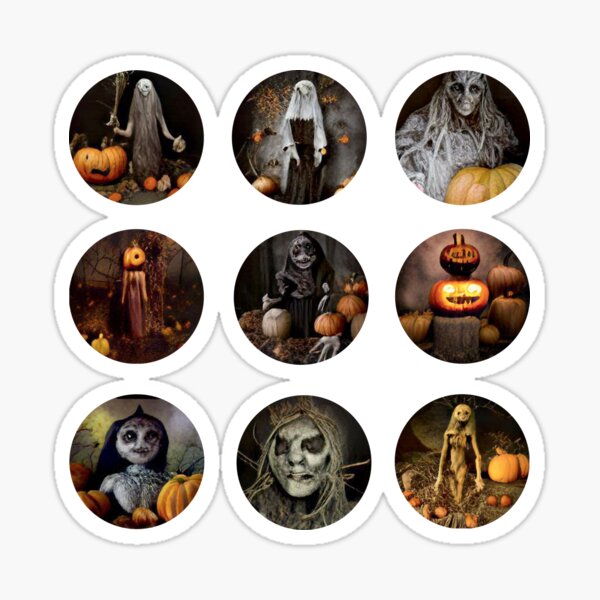 "Ultra Scary Nine Sticker Pack Set Spooky Halloween" Sticker for Sale ...