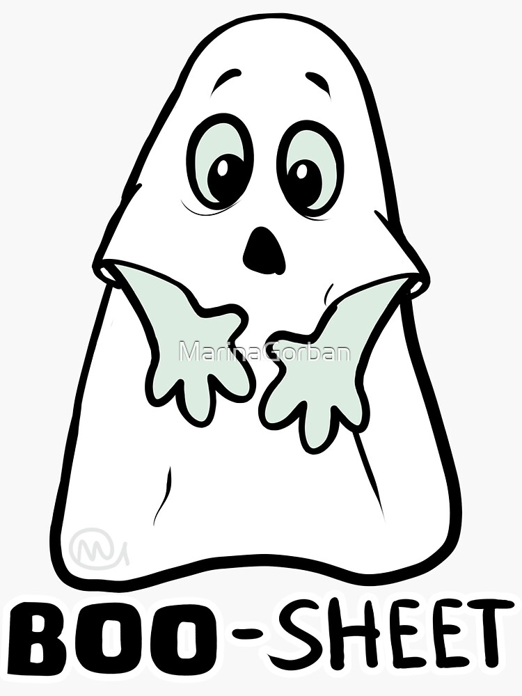 "Boo Sheet - Funny Halloween Ghost Meme" Sticker for Sale by ...