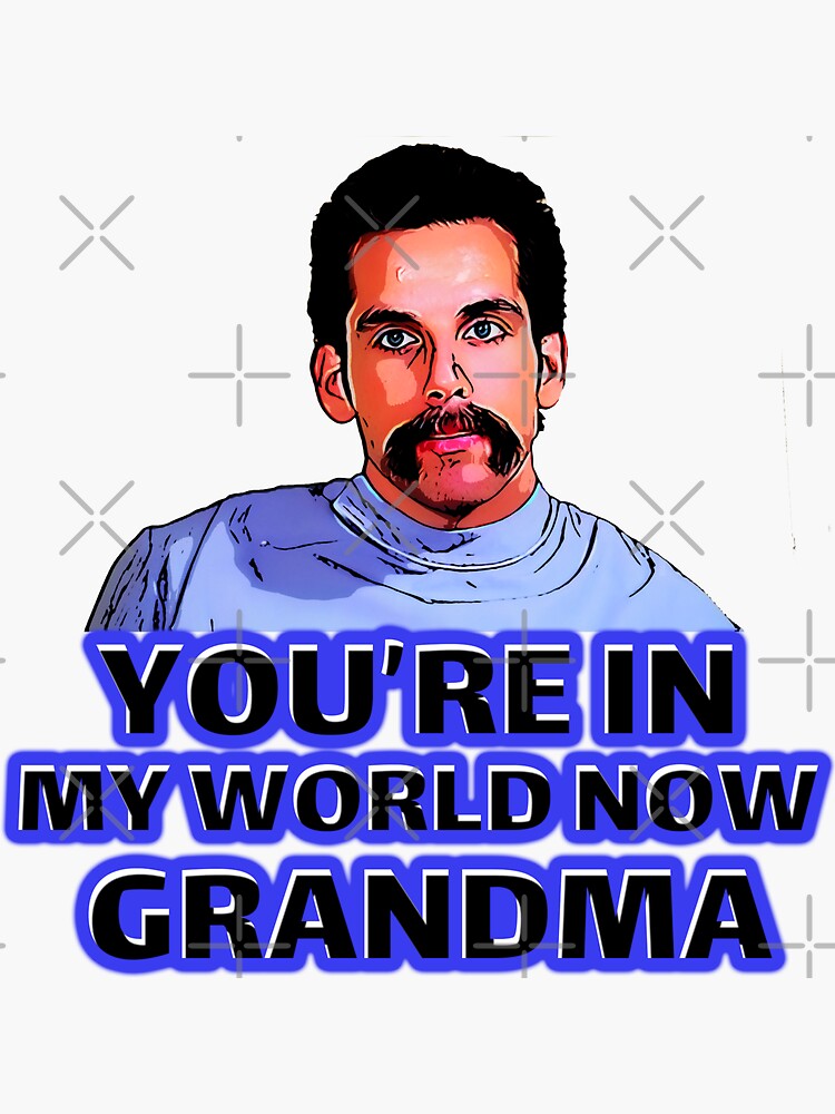 "you're in my world now" Sticker for Sale by American Artist | Redbubble