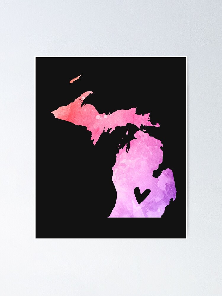 "Michigan Pink" Poster for Sale by Phoenix23 | Redbubble