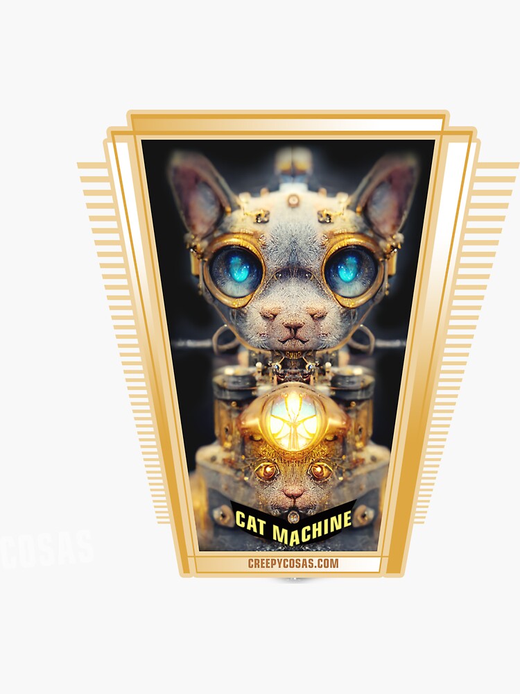 "Cat Maker Machine" Sticker for Sale by creepycosas | Redbubble