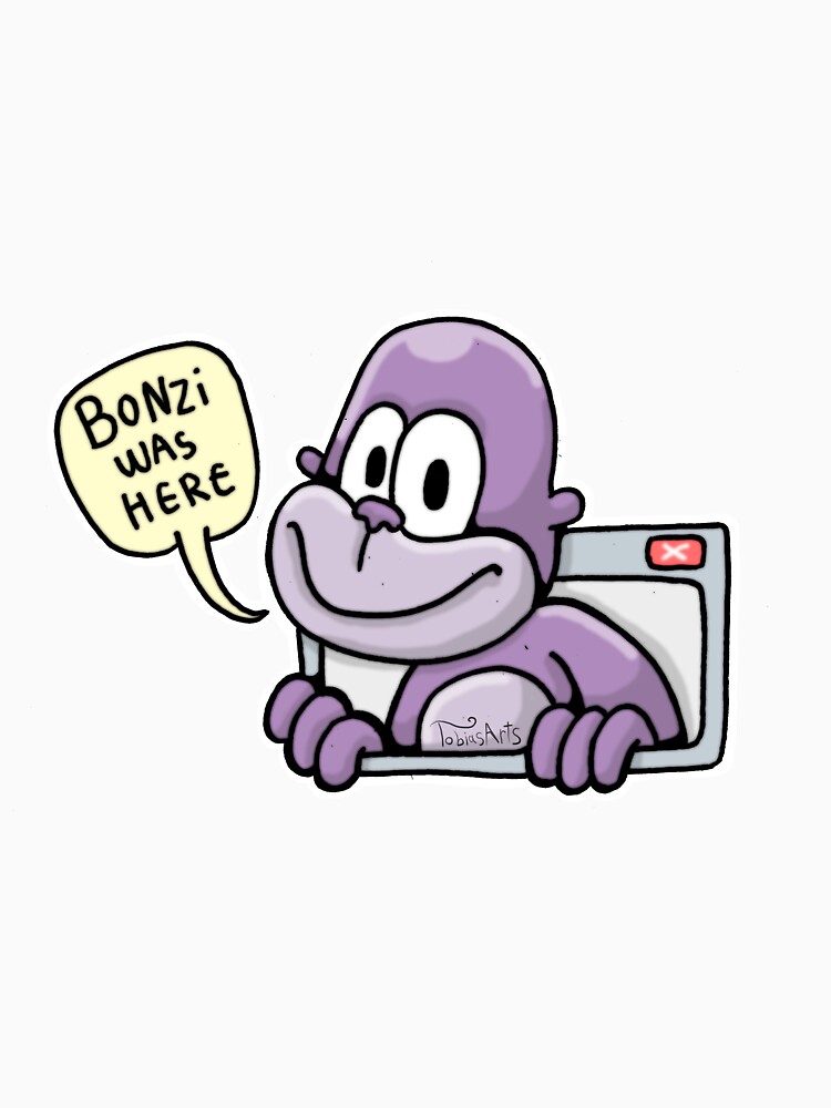 "Bonzi was here" Essential T-Shirt for Sale by TobiasArts | Redbubble