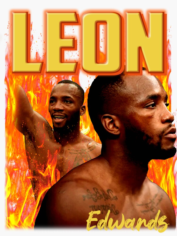 "Vintage Bootleg Leon Edwards Fighter Boxing Retro 90s " Sticker for ...