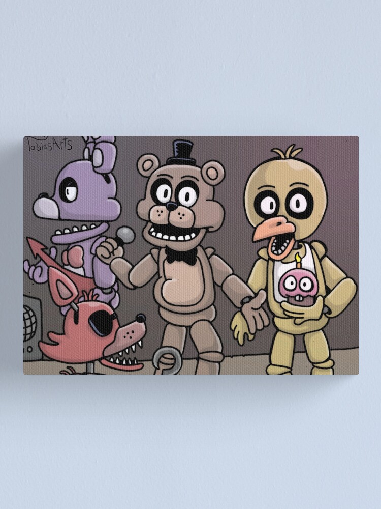 "FNaF 1 Stage" Canvas Print for Sale by TobiasArts | Redbubble