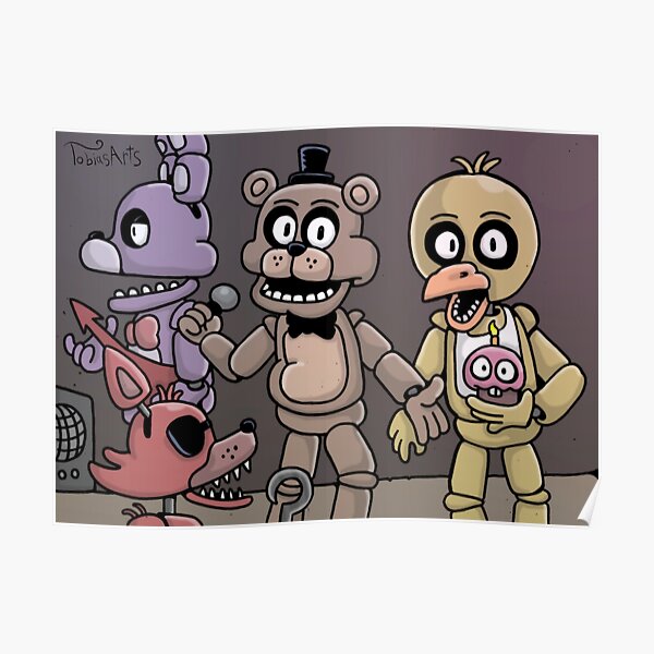 "FNaF 1 Stage" Poster by TobiasArts | Redbubble