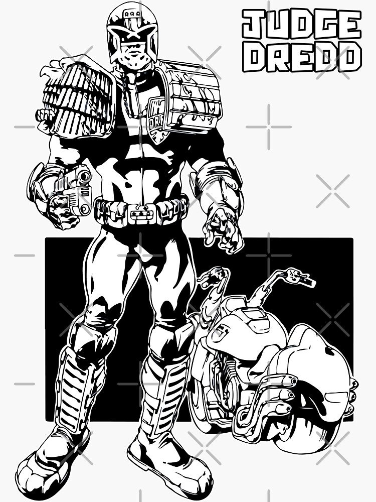 "Judge Dredd Merch" Sticker for Sale by xxXVintageXxx | Redbubble