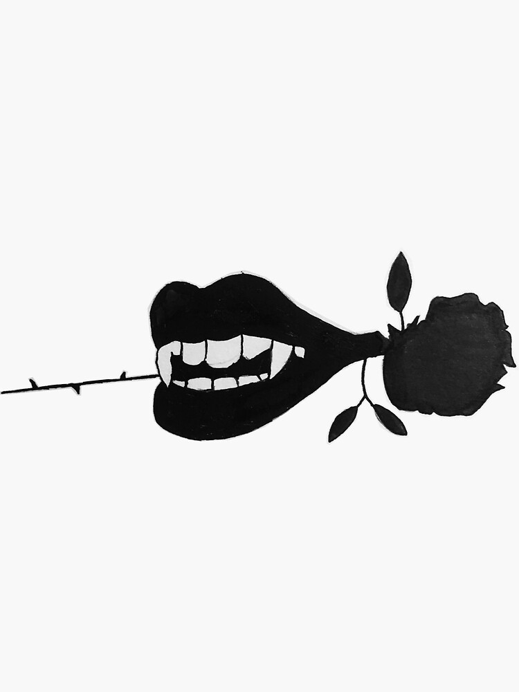 "Vampire Rose" Sticker for Sale by euquiorratpb | Redbubble