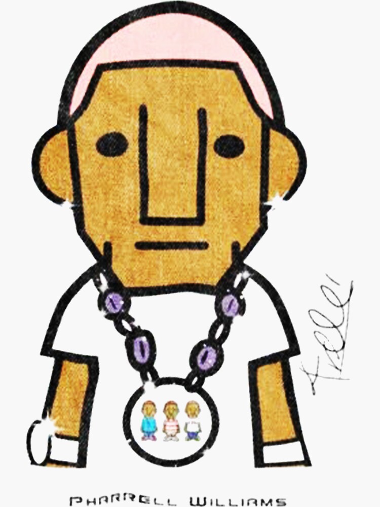 Pharrel Williams Sticker For Sale By Heretagepoil Redbubble