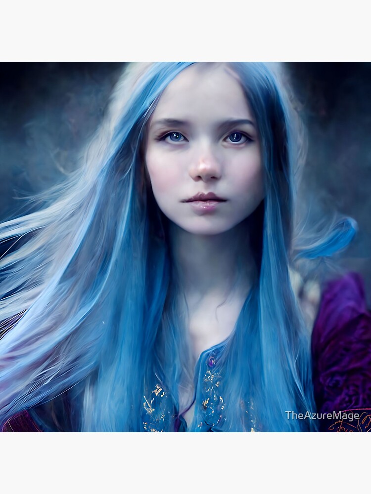 "Azure Mage (Ver. 2)" Sticker for Sale by TheAzureMage | Redbubble