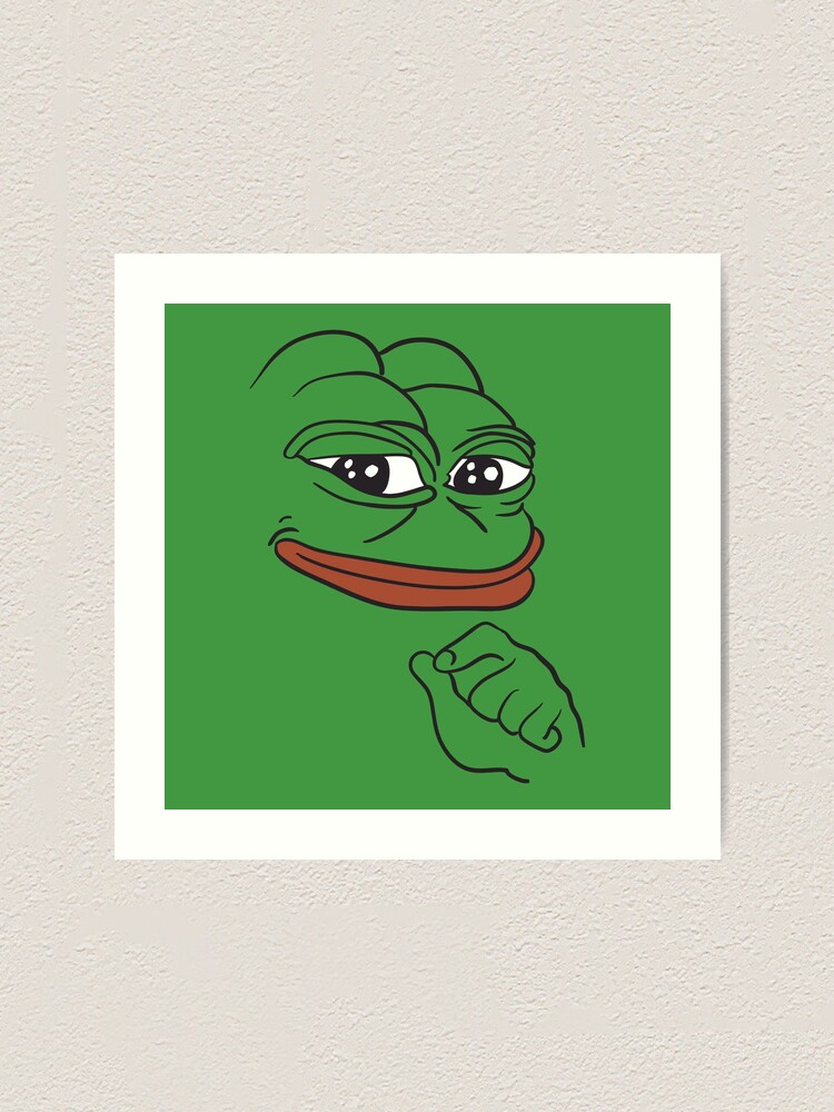 "Smug Pepe The Frog" Art Print by orinemaster | Redbubble