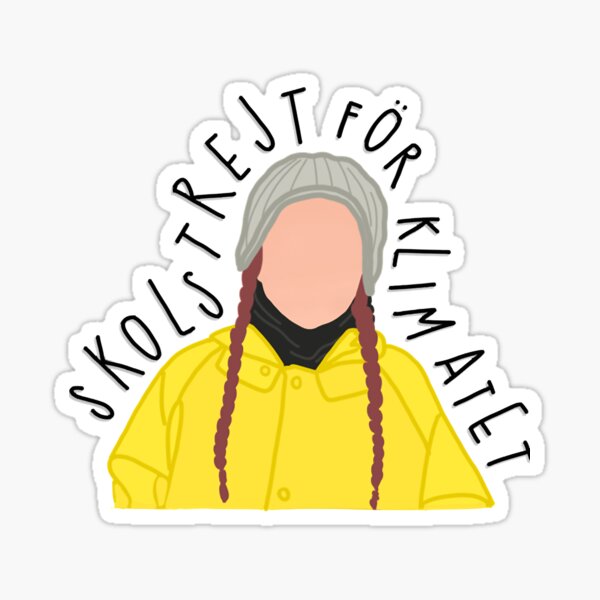 "For Men Women Greta Thunberg Retro Vintage" Sticker for Sale by ...