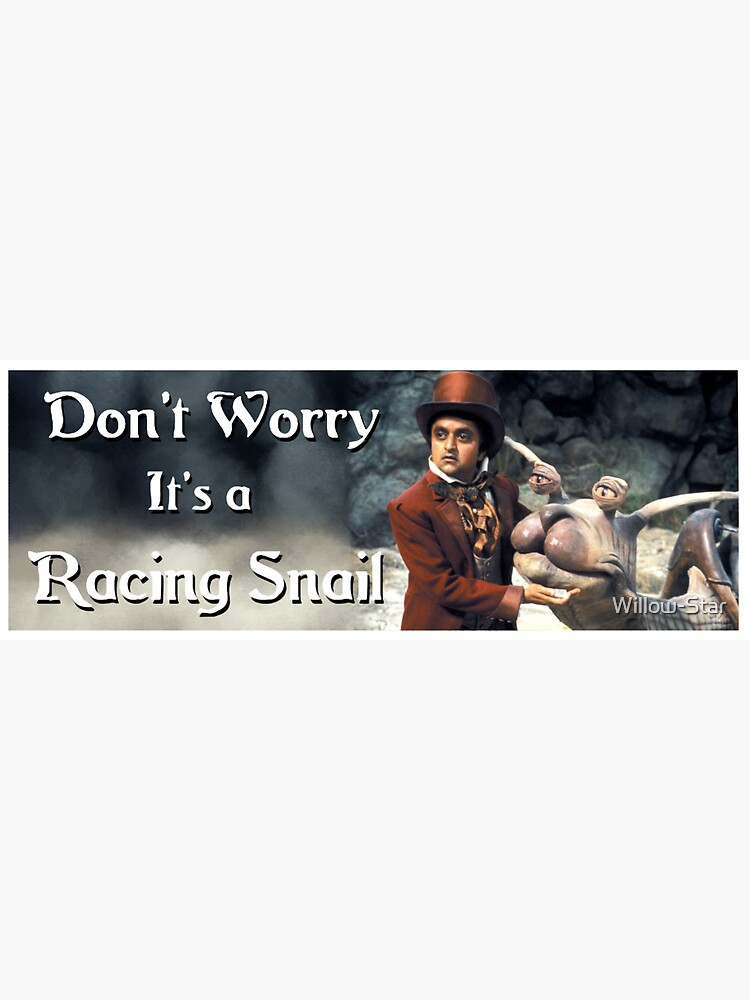 "Racing Snail Bumper Sticker" Sticker for Sale by Willow-Star | Redbubble