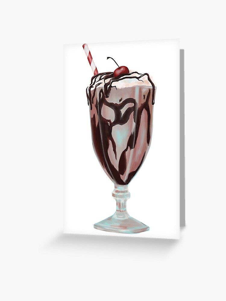 "Chocolate Milkshake" Greeting Card for Sale by libby95 | Redbubble