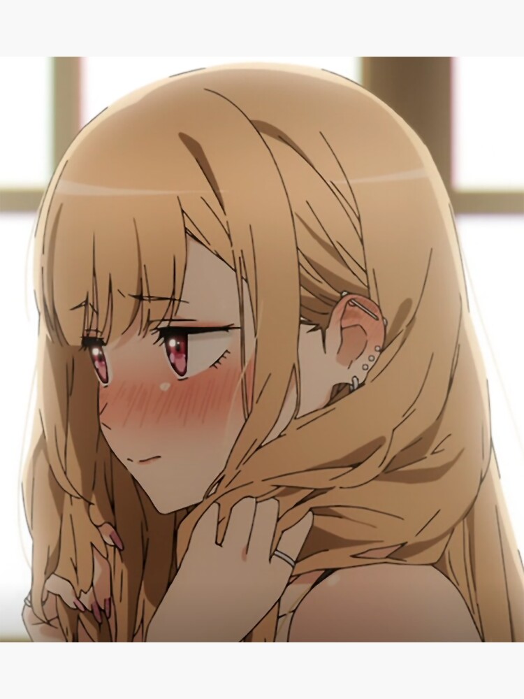 "Kitagawa Marin Blushing Kawaii Anime Waifu" Sticker for Sale by ...