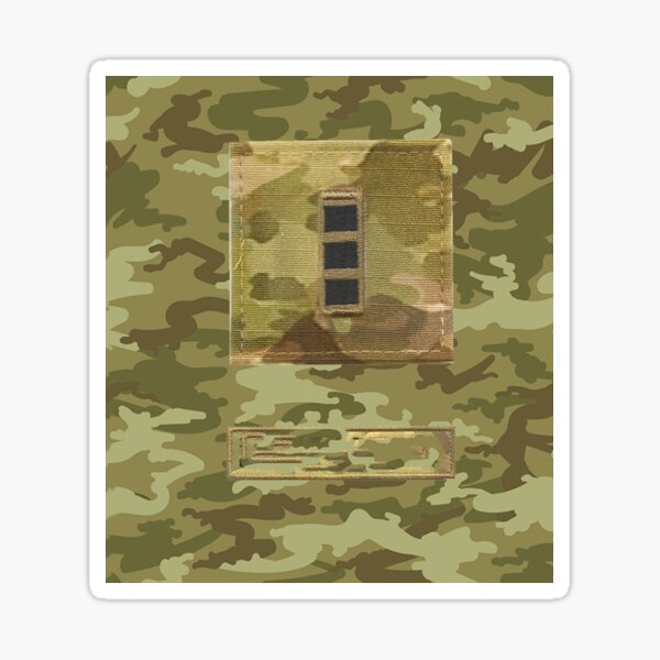 "Vanguard army embroidered ocp with hook rank insignia 1" Sticker for ...